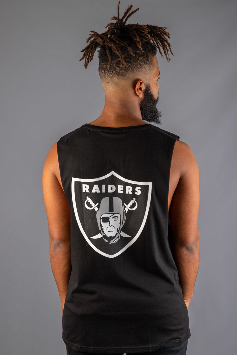 OAKLAND RAIDERS DRAIKE MUSCLE - MENS BLACK | Stateside Sports