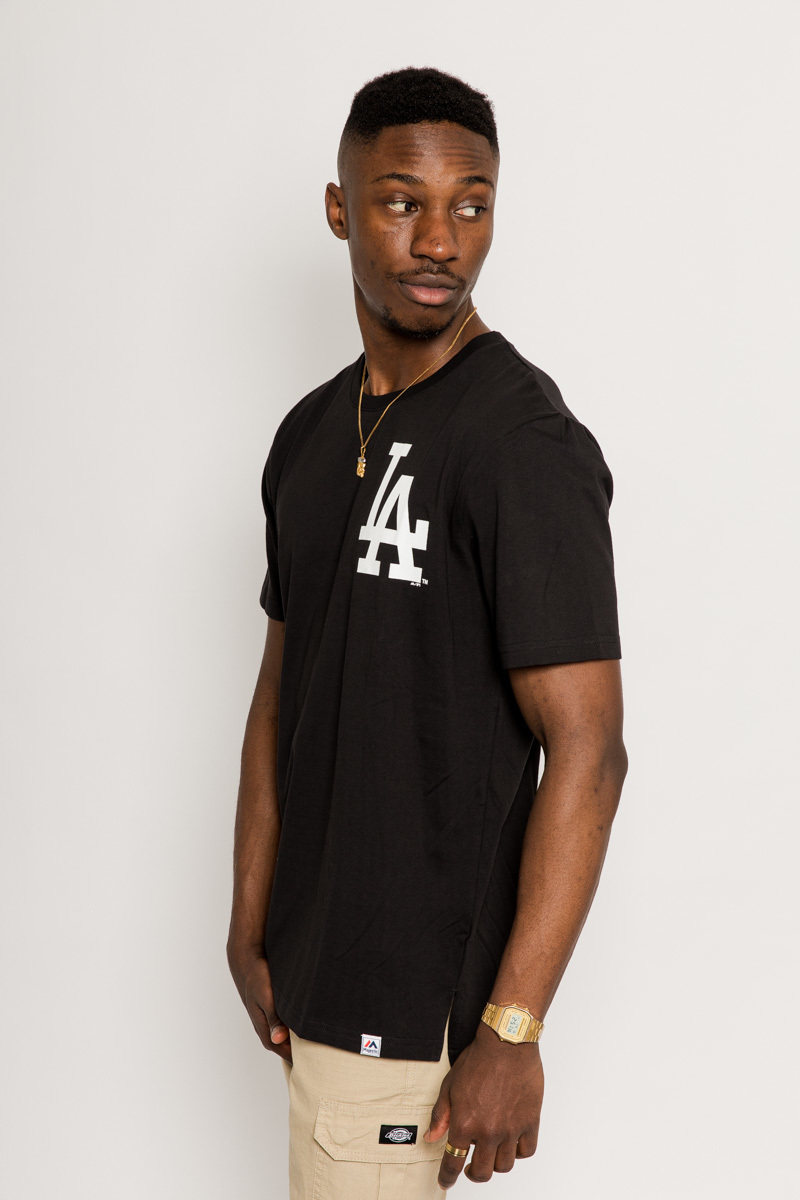 LOS ANGELES DODGERS BICESTER DROP TAIL T-SHIRT- MENS BLACK | Stateside ...