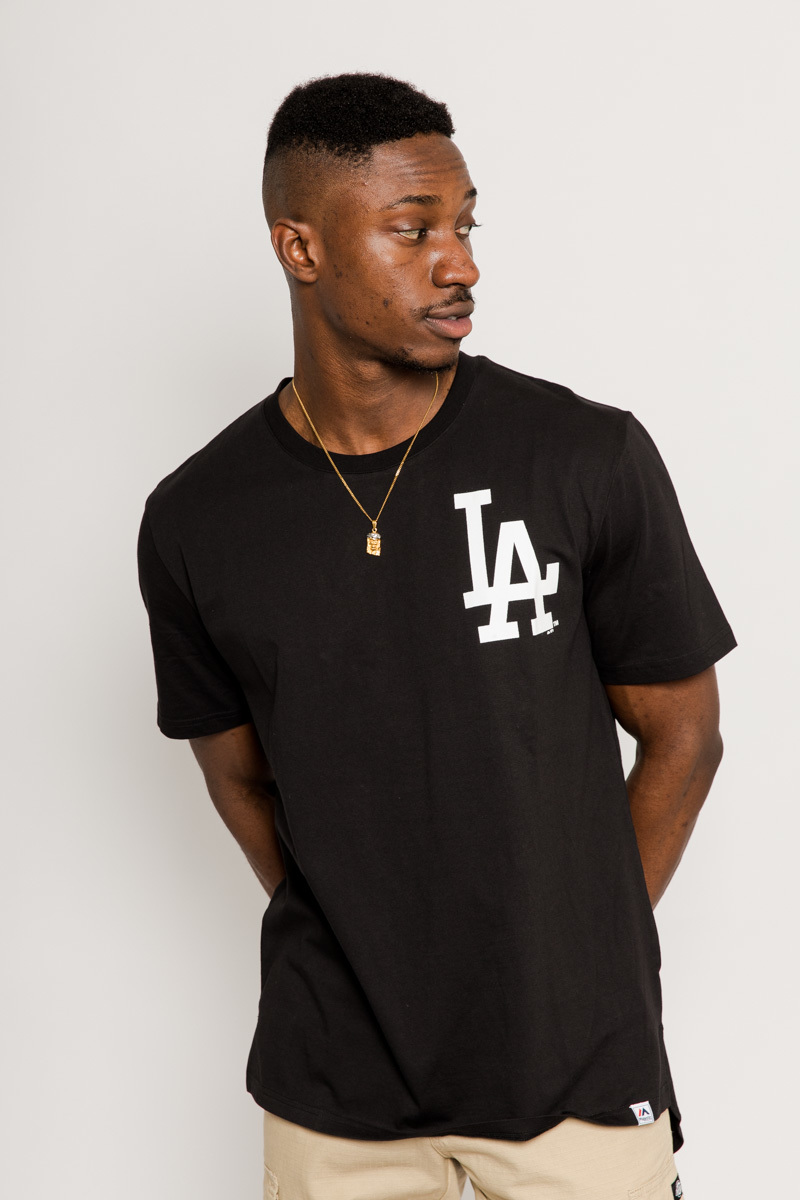 LOS ANGELES DODGERS BICESTER DROP TAIL T-SHIRT- MENS BLACK | Stateside ...