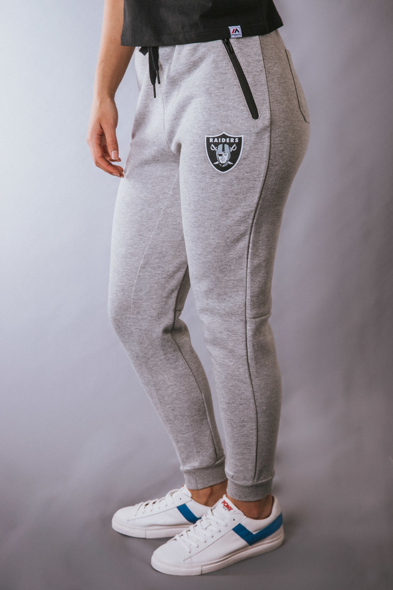 OAKLAND RAIDERS AIRLAYER TRACKPANTS - GREY MARLE WOMENS | Stateside Sports