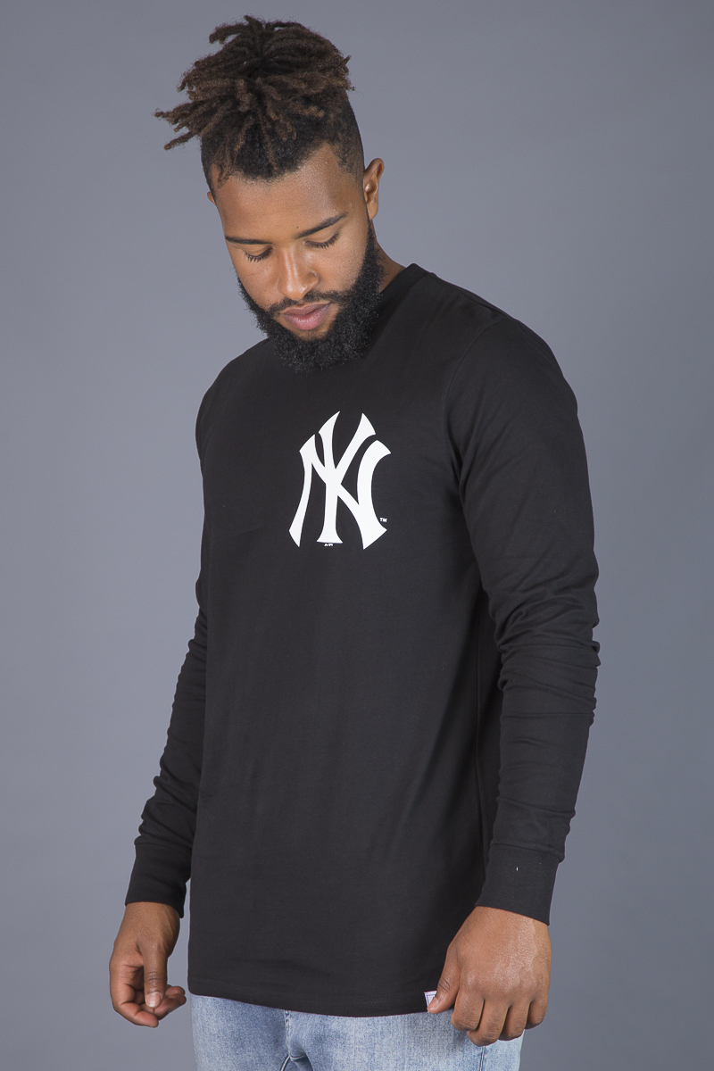 NEW YORK YANKEES TEANER LOGO L/S TEE - BLACK MENS | Stateside Sports