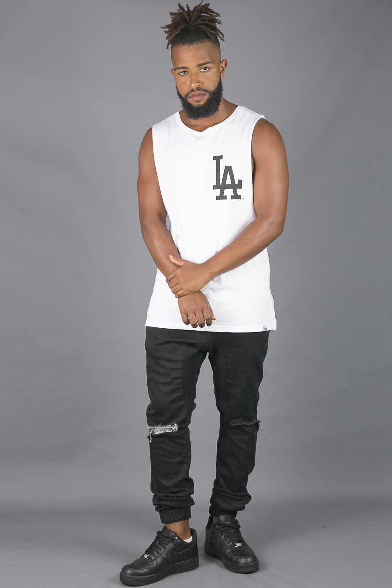 LOS ANGELES DODGERS DRAIKE MUSCLE - WHITE MENS | Stateside Sports