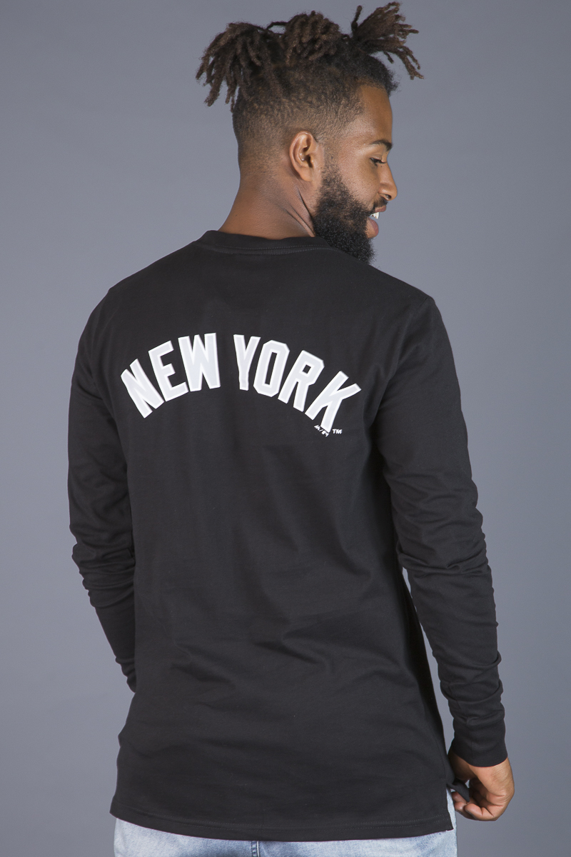 NEW YORK YANKEES TEANER LOGO L/S TEE - BLACK MENS | Stateside Sports