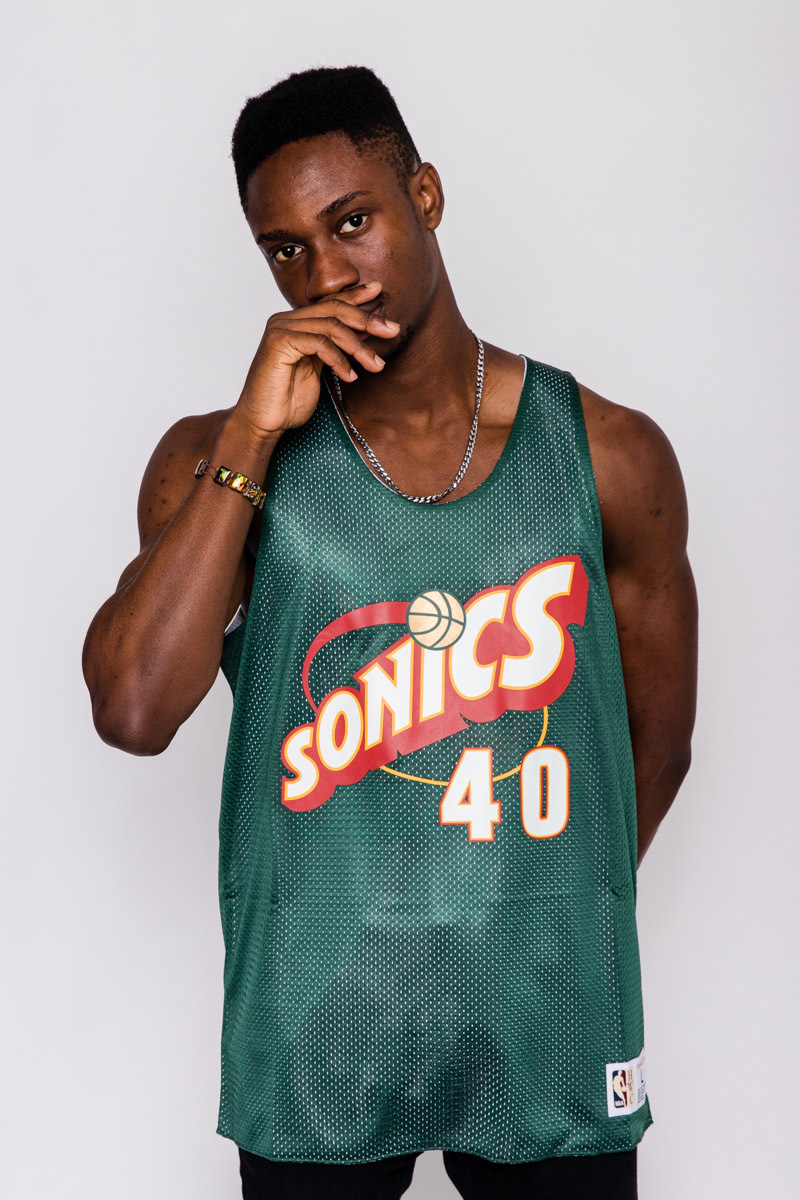 SHAWN KEMP SEATTLE SUPERSONICS REVERSIBLE ALL-STAR MESH TANK- MENS ...