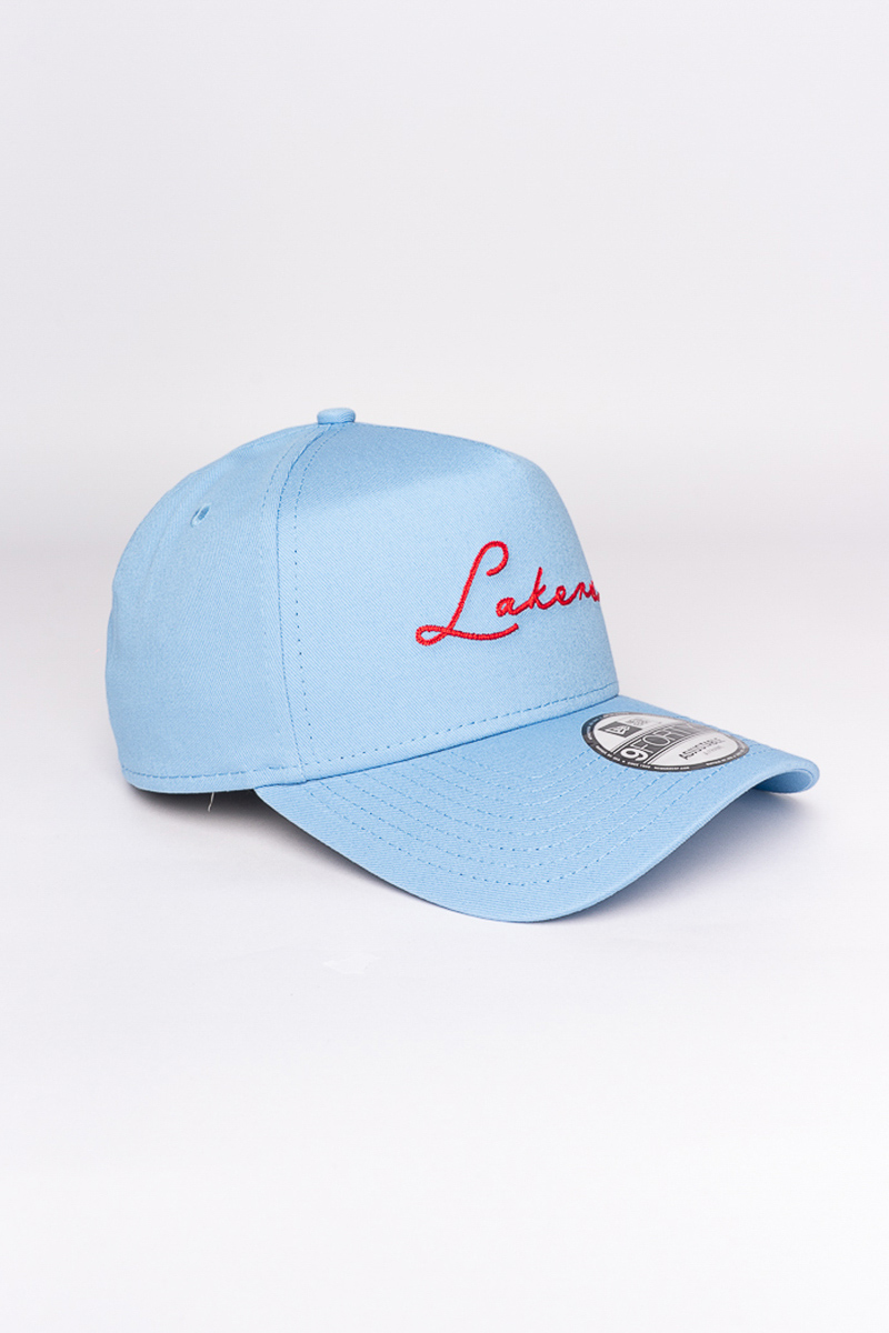 LA Lakers Red Script 9Forty A-Frame Snapback | Stateside Sports