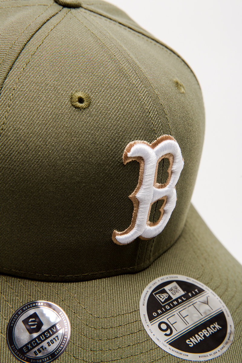 BOSTON RED SOX NEW ERA EXCLUSIVE BATTILION 9FIFTY SNAPBACK- OLIVE GREEN ...
