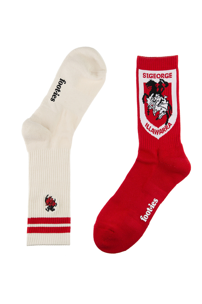 St George Dragons NRL Icons Sneaker Socks 2 Pack | Stateside Sports
