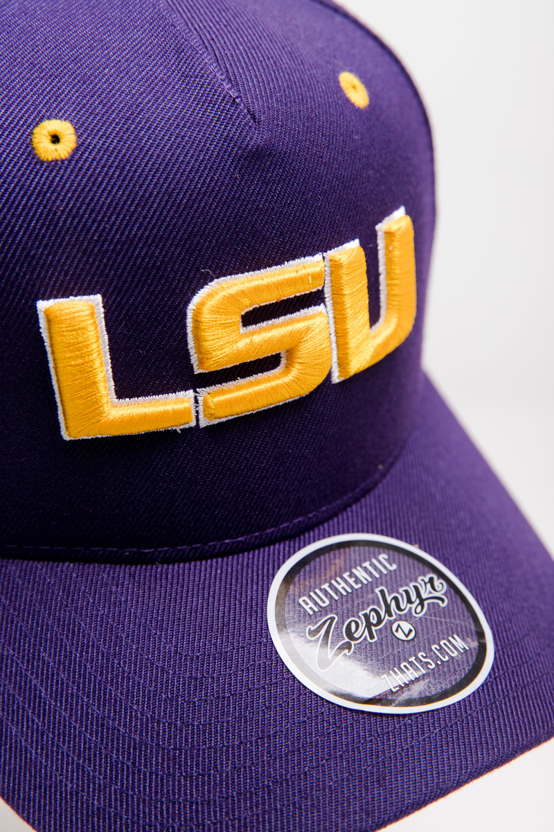 LSU TIGERS 5 PANEL PINCH CROWN SNAPBACK- PURPLE | Stateside Sports