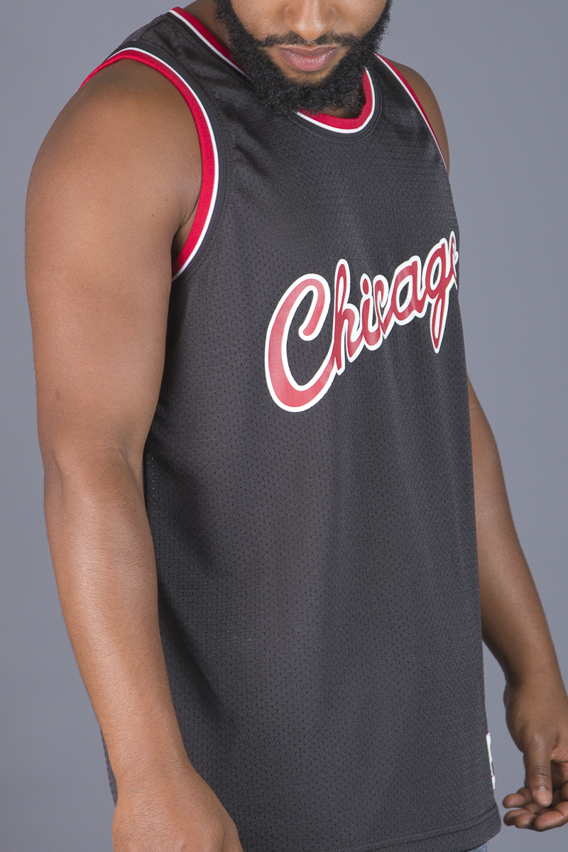 CHICAGO BULLS NBA MESH TANK - BLACK MENS | Stateside Sports