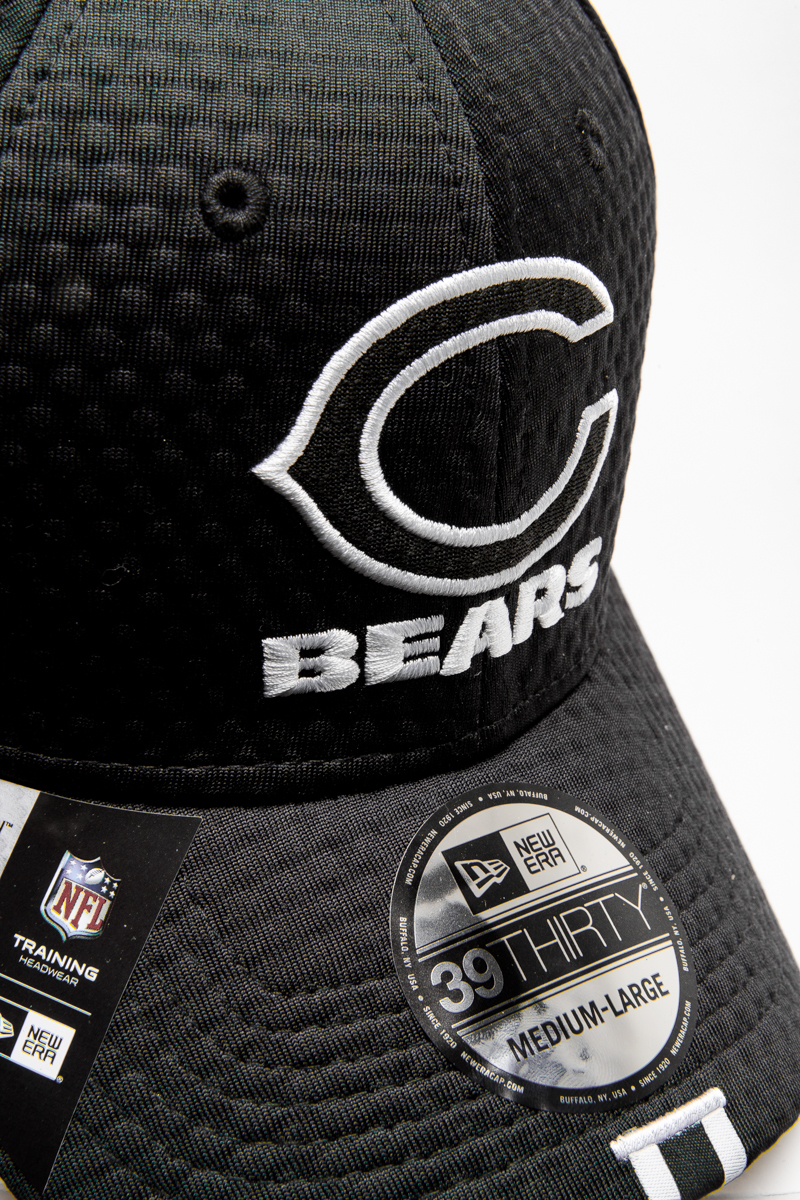 CHICAGO BEARS NEW ERA 2019 NFL TRAINING 39THIRTY FITTED CAP- BLACK ...