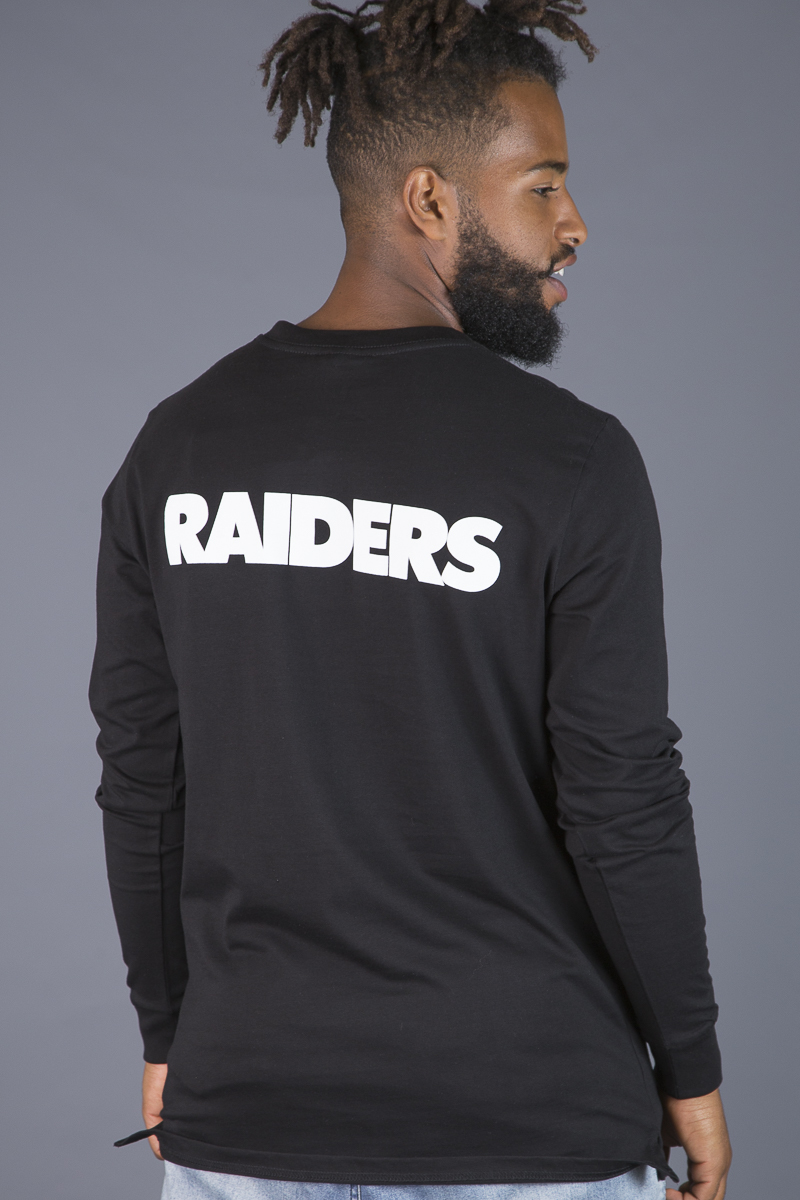 OAKLAND RAIDERS TEANER LOGO L/S TEE - BLACK MENS | Stateside Sports