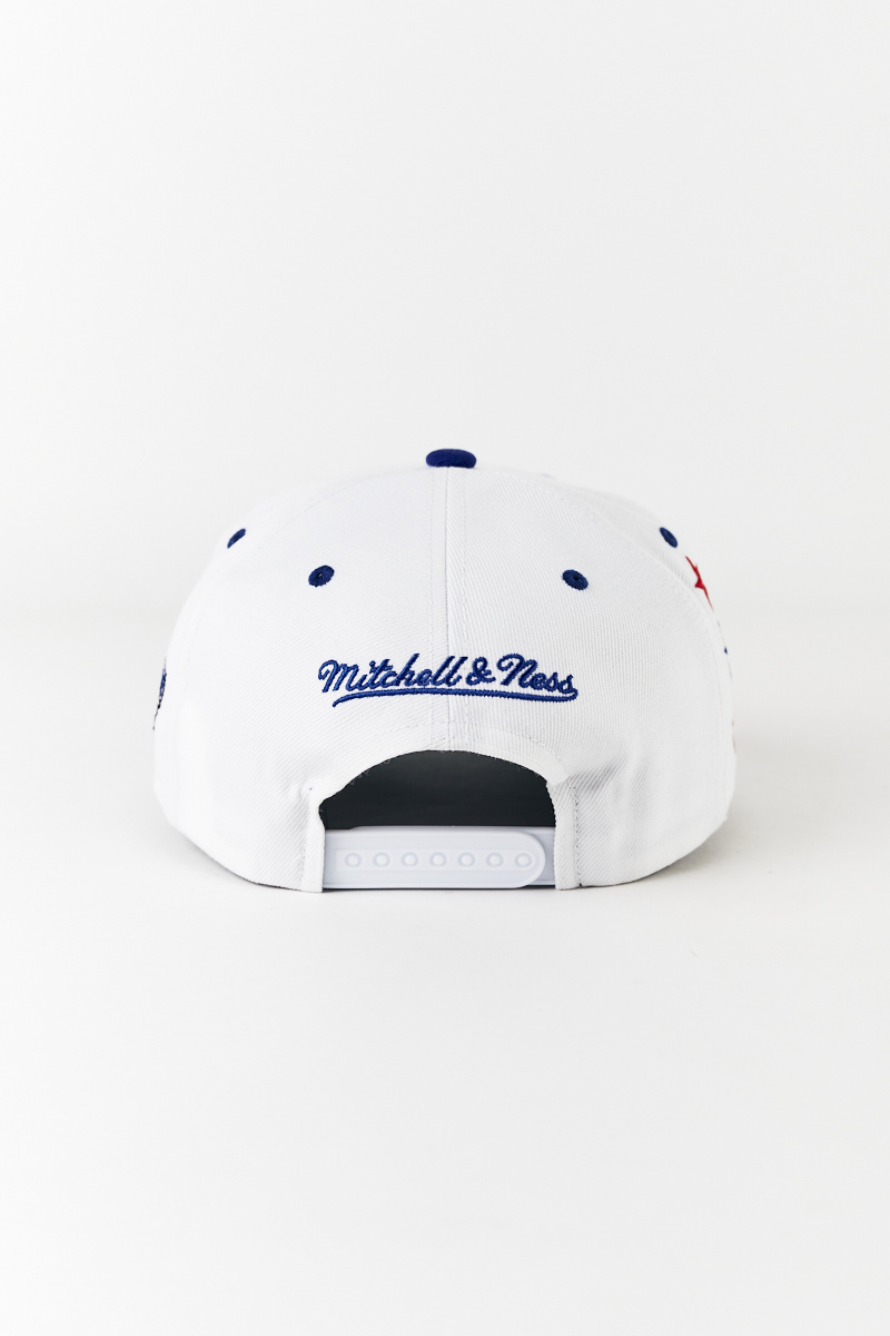 NBA All-Star Retro Two Tone Deadstock Snapback Cap in White/Blue ...