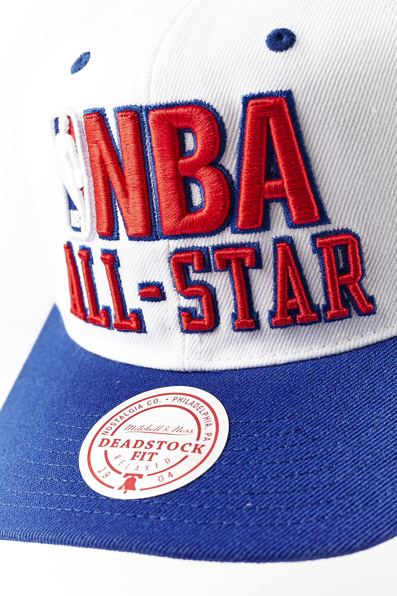 NBA All-Star Retro Two Tone Deadstock Snapback Cap in White/Blue ...