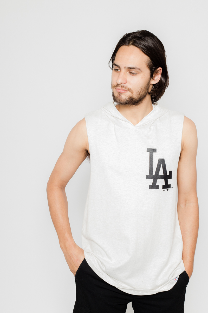 LOS ANGELES DODGERS VINCENNES HOODED MUSCLE - WHTM MENS | Stateside Sports