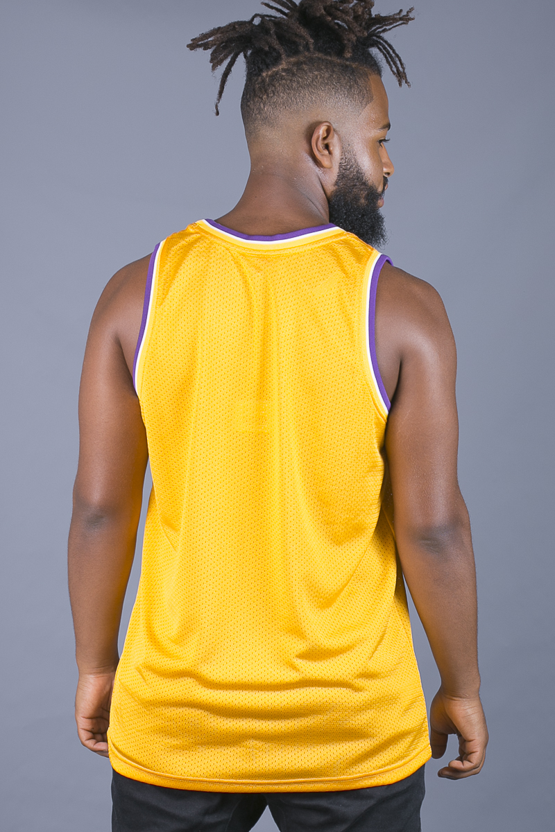 LOS ANGELES LAKERS NBA MESH TANK - YELLOW MENS | Stateside Sports