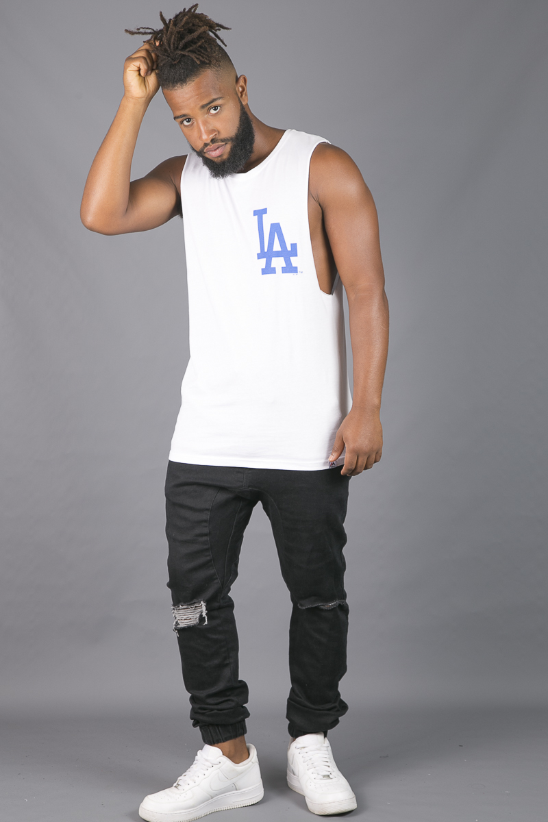 LOS ANGELES DODGERS WALT MUSCLE TEE - WHITE MENS | Stateside Sports