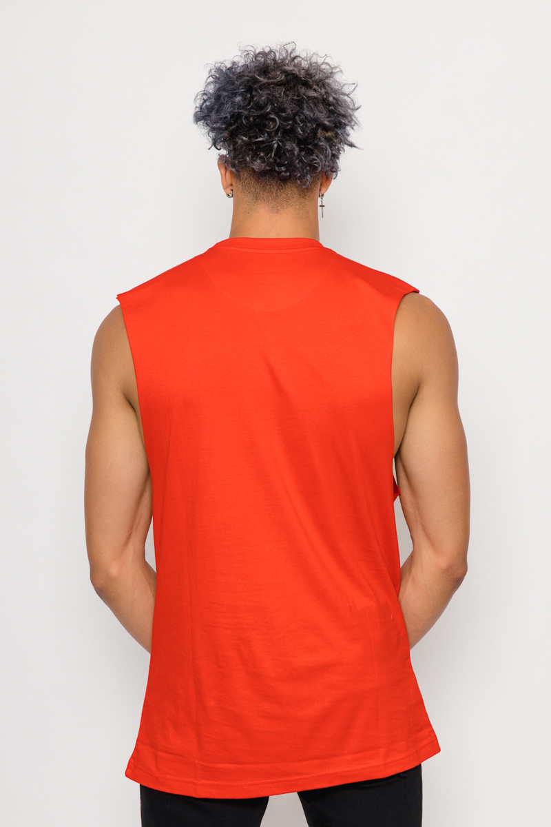 Arch Logo Muscle Tee Mens - Red | Stateside Sports