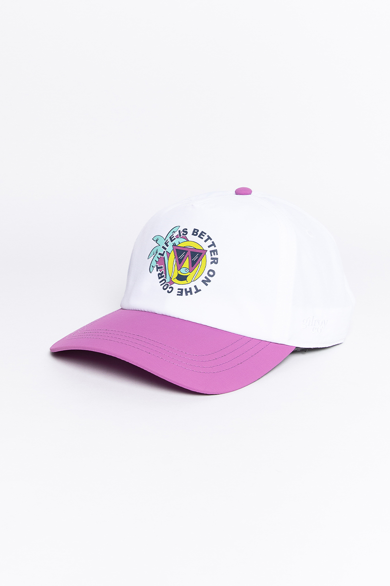 Life's Better On The Court Velcro Strap Cap | Stateside Sports